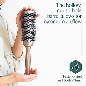 Professional Round Brush for Blow Drying 1.7 Inch – 25% Faster Dry Time - Ceramic Ionic Brush for Precise Styling & Volume – Hairbrush Adds Wave & Enhances Shine for Men & Women