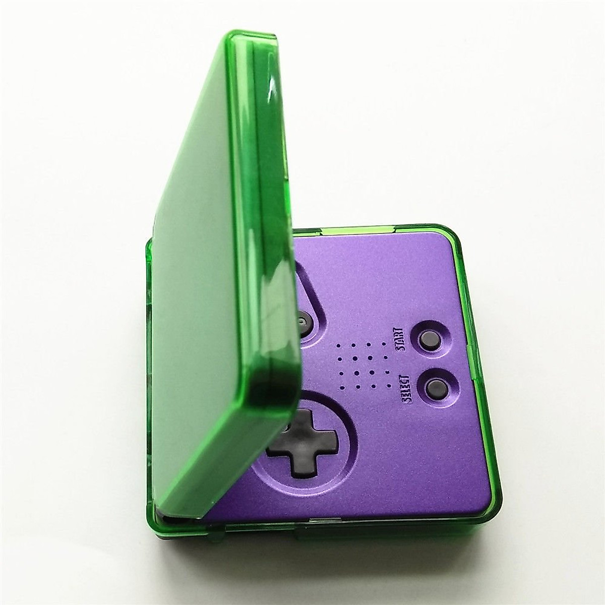 New Upper and Lower lid Plastic Protective Cases for Nintendo GBA SP Gameboy Advance Sp Console-Clear Green
