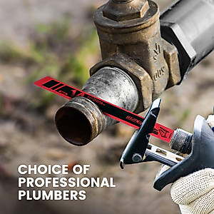 LOZAGU 6-Piece Metal Reciprocating Saw Blades, 9"/229mm 14TPI Bi-Metal Sabre Saw for Metal Pipe, Sheet, Rebar