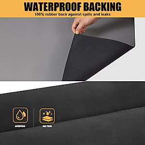 Under Sink Mat for Kitchen Super Absorbent, Quick Dry Kitchen Bathroom Cabinet Mat, 34" X 22" Or Smaller Cut to Fit Under Sink Drip Tray, Under Sink Liner Easy to Clean- Light Grey