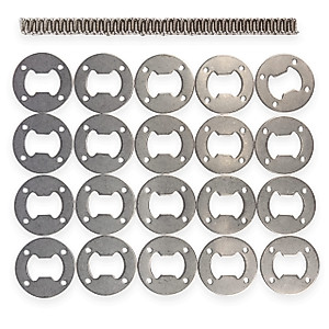Stainless Steel Bottle Opener Hardware, 20-Pack, Round Bottle Opener Insert, Bottle Opener Kit Woodturning comes with 4 SS Screws, Bottle Opener Blanks, Circle Bottle Opener (20)