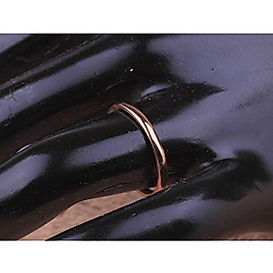 JAJAFOOK Men's Women's Stainless Steel Simple 2MM Midi Stacking Ring Band Comfort Fit, Size 6 to 12