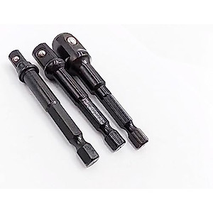 LONKER 17pcs Magnetic Nut Driver Set,CR-V Hex Head Drill Bit Screwdriver Socket Set- 1/4” Hex Head Impact Driver Bit Set,SAE & Metric | Impact Magnetic Nut Driver Bit Set