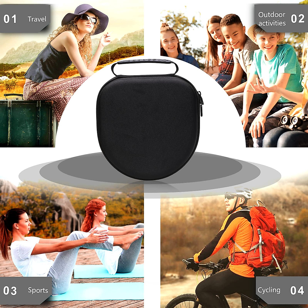 LTGEM Case Compatible with Razer Barracuda X Gaming & Mobile Headset, Black+Gray