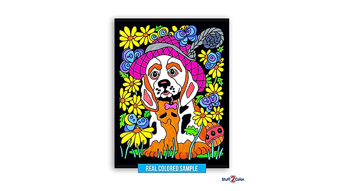 Super Pack of 18 Fuzzy Velvet Coloring Posters for All Ages