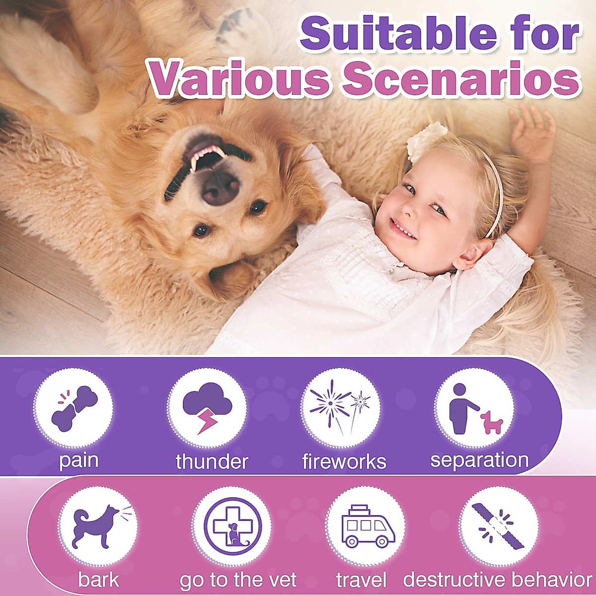 Hemp Calming Chews for Dogs 150PCs Dog Calming Treats and Bites with Hemp Oil - Anxiety and Stress Relief for Dogs Puppy Melatonin Sleep Aid Calm Dog, Noise, Thunder, Barking, Separation, Chewing