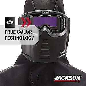 Jackson Safety Rebel ADF Welding Mask, True Color Technology, Wrap Around Protection, ADF System, Flame Resistant, 46200