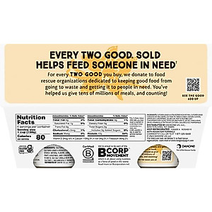 Two Good Low Fat Greek Yogurt, Vanilla, Lower Sugar, Gluten Free, With 2g of Sugar, 5.3 oz., 4 Pack