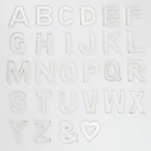 Just Artifacts 5.5-Inch White Decorative Ceramic Letter Dish (Letter: M, Length: 5.5 Inches)