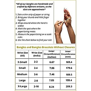 Efulgenz Indian Bangles for Women Indian Bangle Set Rhinestone CZ Plain Metal Bracelet Bangle Jewelry for Women