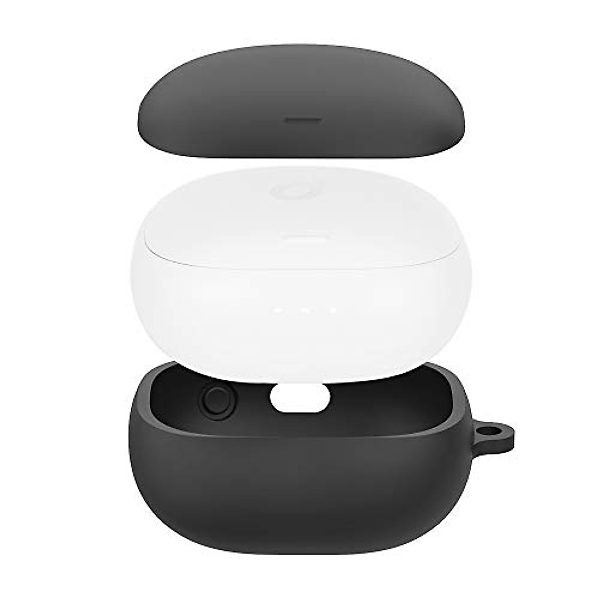 Compatible with Anker Soundcore Liberty Air 2 Pro Case, Youkei Silicone Case Cover Easy Carrying Protective Case Cover Compatible with Anker Soundcore Liberty Air 2 Pro (Black)