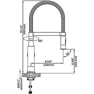 Sink Faucets, Kitchen Sink Faucet for Bar Farmhouse Commercial, Hot and Cold Water Kitchen Faucets, Chrome Basin Sink Square Taps Mixers