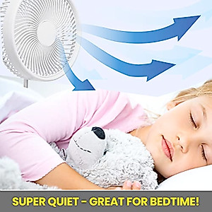 My Foldaway Fan Mini Desktop Fan | Ultra-Portable Lightweight Compact Tabletop Fan | Extends up to 12” | 2 Speed Modes | Uses AA Batteries or USB Power Wire | Desk Fan, Nightstand Use | Whisper Quiet