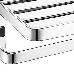 OMOONS Towel Rail Towel Rail Made of Stainless Steel 1 Piece Towel Rail with Double Wall Mounting Bathroom Accessories Towel Rail