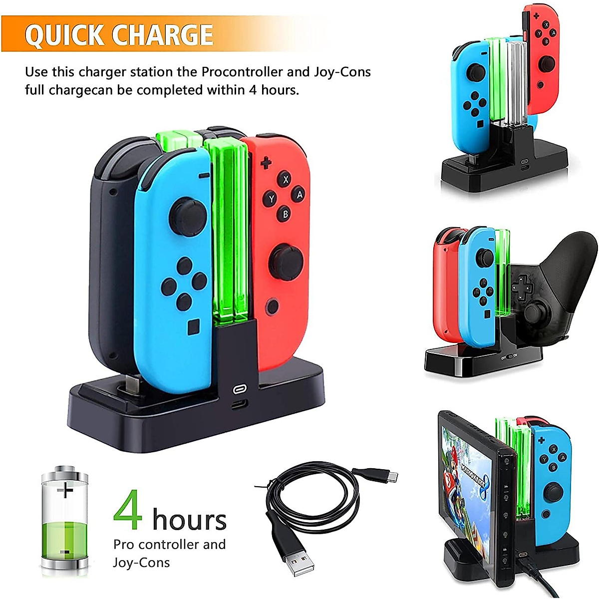 [21 in 1] Benazcap Accessories Kit Compatible with Nintendo Switch OLED, Travel Accessory Bundle with Carry Case Screen Protector Joy-con Grips & More