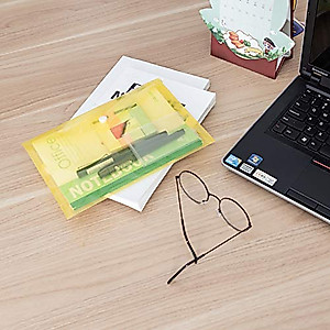 24 Pack A5 Poly Envelope Folder with Snap Button, CertBuy Clear Waterproof Plastic Document Envelope Premium Quality Envelopes Folder for School,Home, Work, and Office Organization, 6 Assorted Colors