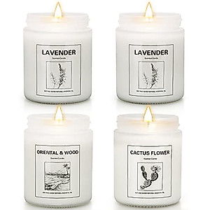 4 Pack Candles for Home Scented, Lavender Candles Set, Aromatherapy Jar Candles for Home, 28 oz 200 Hour Long Lasting Candles, Scented Candles Gifts Set for Women, Birthday, Valentine, Anniversary