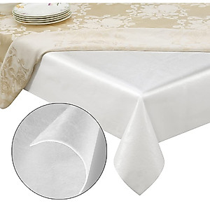 tablecloths by design - Quality Table Pad Protector, Waterproof Vinyl Table Cover for Superior Protection from Spills, Scratches & Heat - Reusable Table Cloth with Cushion Flannel Backing (54 x 90)