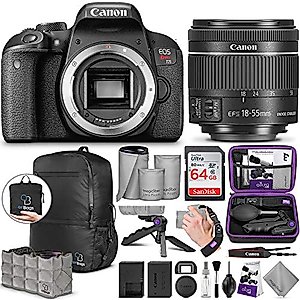 Canon EOS Rebel T7i DSLR Camera with 18-55mm is STM Lens with Altura Photo Advanced Accessory and Travel Bundle