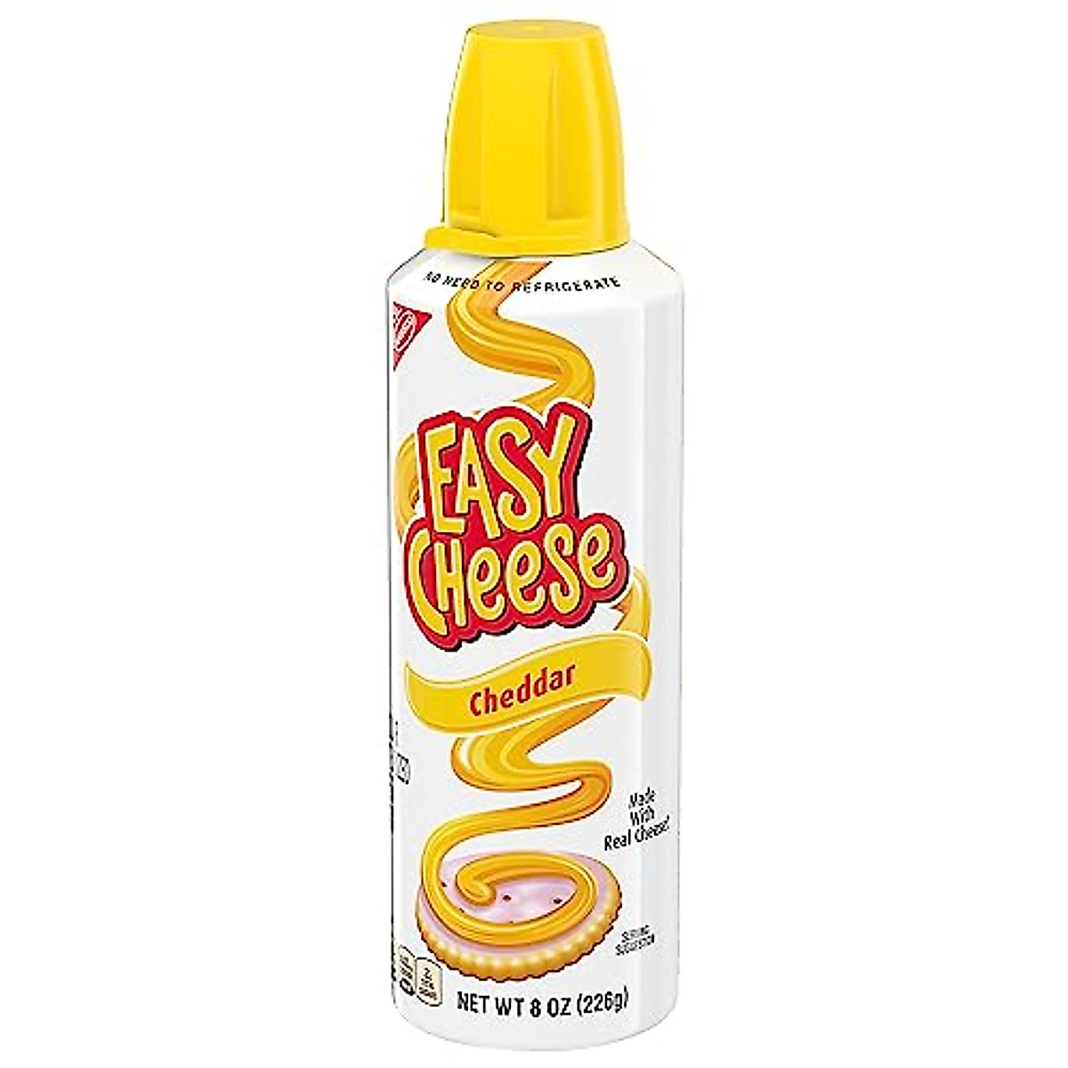 Easy Cheese Cheddar Cheese Snack, 12 - 8 oz Cans