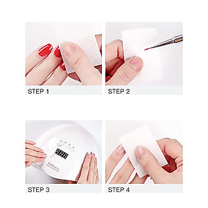 Pink Gel Nail Polish Remover Tools 540 PCS Lint Free Nail Wipes Cotton Pads Nail Remover Pads