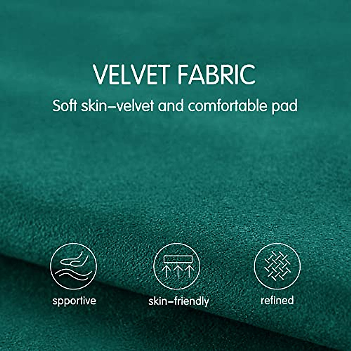 ECOMEX Velvet Accent Chair Set of 2, Modern Accent Chairs with Metal Legs, Armless Living Room Chairs, Upholstered Leisure Single Sofa Chair for Bedroom Makeup Room Dining Room (Christmas Green)