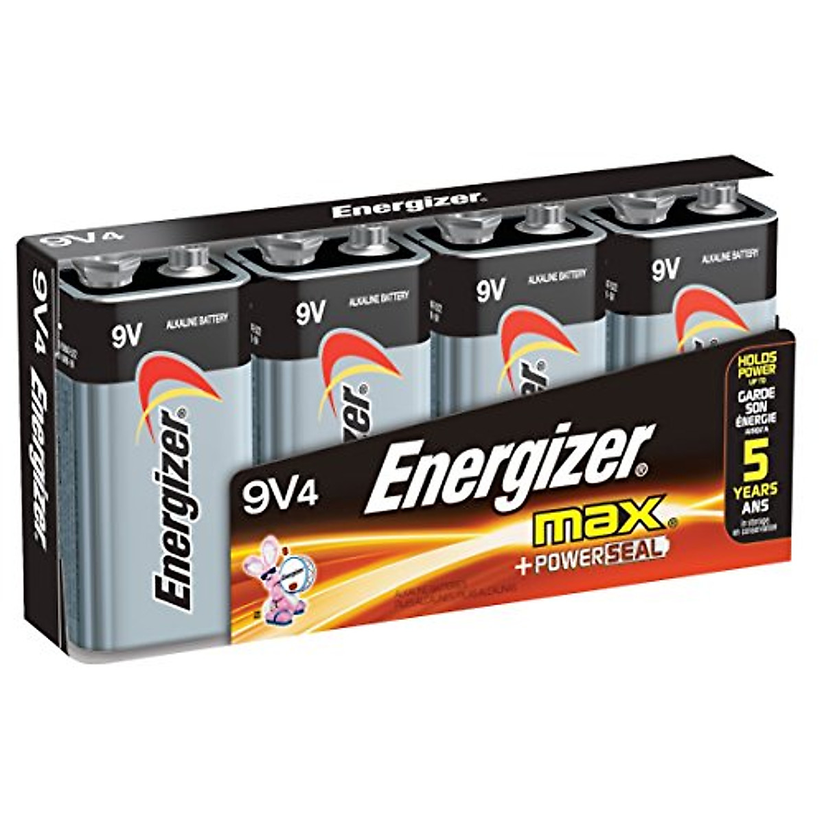 Energizer Max Alkaline 9 Volt, 4-Count