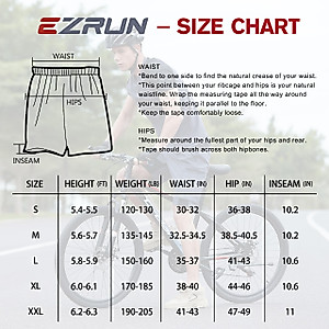 EZRUN Men's 3D Padded Mountain Bike Shorts Lightweight MTB Cycling Shorts (Grey Black,l)