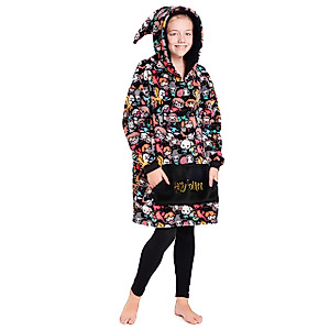 Harry Potter Oversized Hoodie Blanket for Kids, Gifts for Girls Boys (Multicolor)