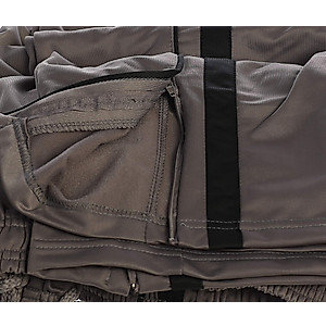 Gioberti Mens Athletic Track Pants, Silver, Large