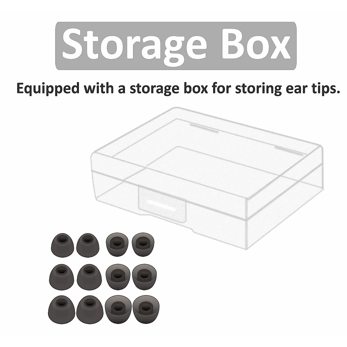 6 Pairs Elite 75T / Elite 7 Pro/Elite 3 Ear Tips Buds Gel, Replacement Soft Rubber Silicone Eargel Cover Accessories Compatible with Jabra Elite 65T / Elite 7 Active/Elite 4 Active - S/M/L Gray