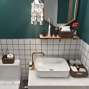 GRANNY SAYS Bundle of 2-Pack Wicker Baskets & 3-Pack Wicker Storage Baskets