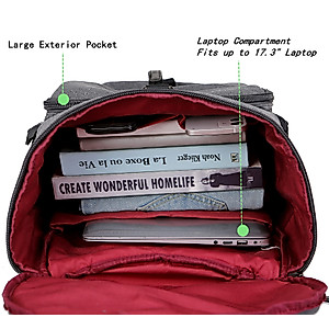 Waterproof Travel Sport Duffel Backpack Weekender bag Hybrid Hiking Rucksack Laptop Backpack for College HB-26 (Grey)