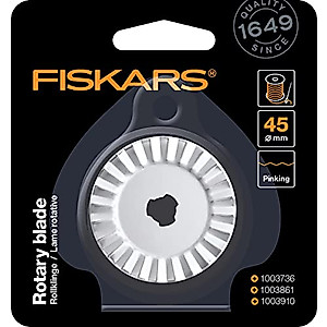 Fiskars Rotary Blade Ø 45 mm Pinking, Roll Blade Zigzag, 1003735
