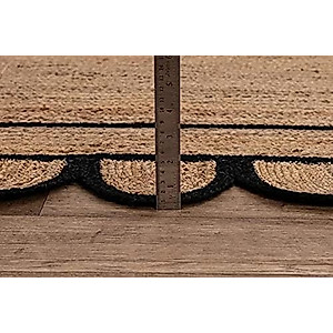 2x3, 2x4, 2x5, 2x6, 2.6x6 2.6x8 2.6x10 Ft. Hand Braided Natural Jute and Recycle Cotton Rug Patio Rug/Handmade Rug (4x6 Ft. Area Rug)