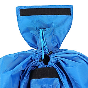 Gate Check PRO XL Double Stroller Bag for Airplane Travel | Extra Large & Ultra Durable Cover | Padded Adjustable Backpack Shoulder Straps | Easy Carrying - Blue