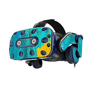 MightySkins Skin Compatible with HTC Vive Pro VR Headset - Acrylic Blue | Protective, Durable, and Unique Vinyl Decal wrap Cover | Easy to Apply, Remove, and Change Styles | Made in The USA