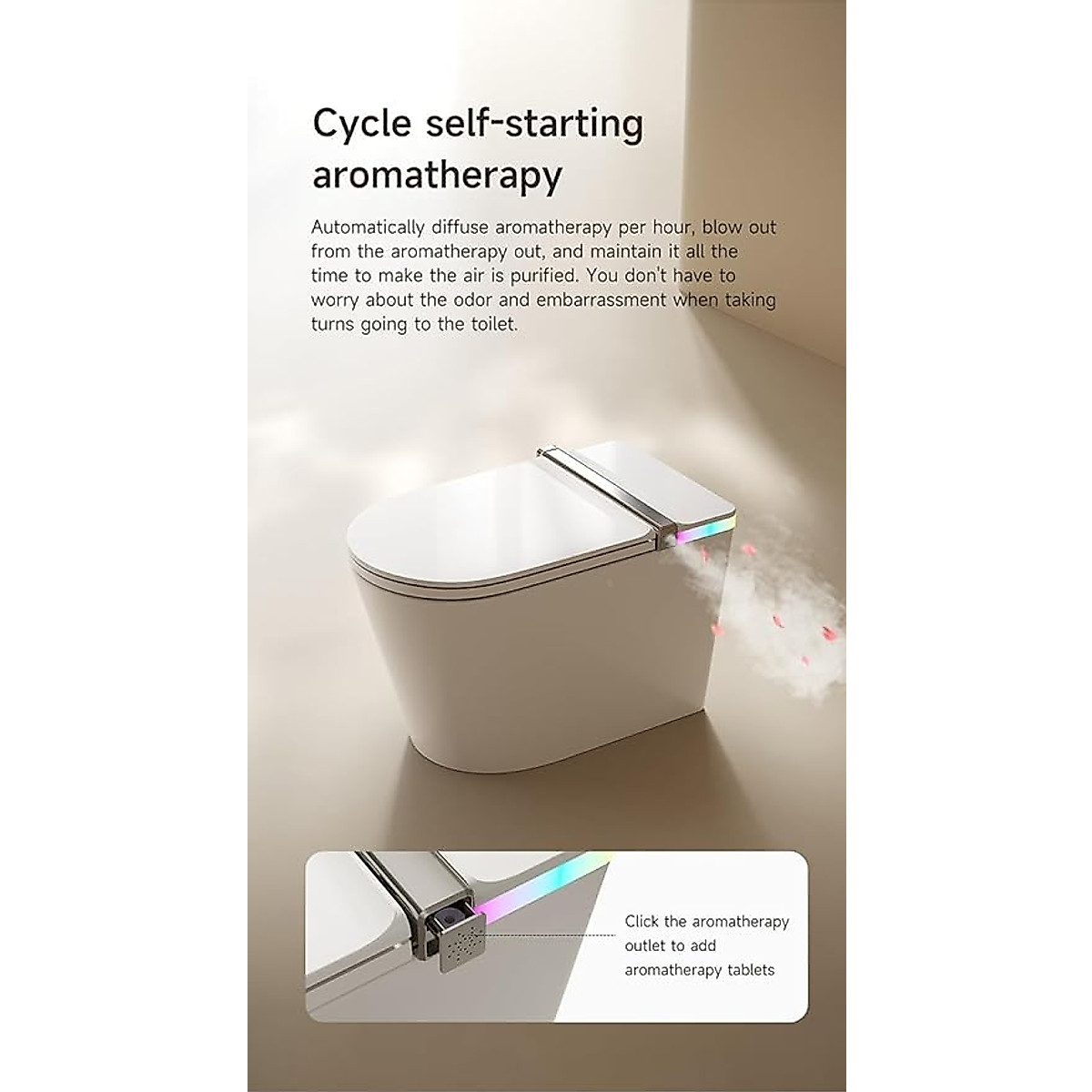 Smart Bidet Toilet with Built-In Bidet - Elongated Toilet with Side Knob - Heated Bidet Seat -One Piece Bidet Toilet Seats with Foot Sensor Operation - Auto White Toilet with LED Display for Bathroom