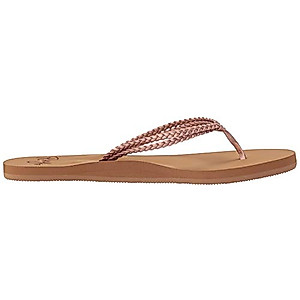 Roxy Women's Costas Sandal Flip Flop, Rose Gold, 8 M US