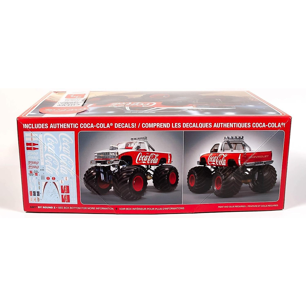 AMT Skill 2 Model Kit Chevrolet Silverado Monster Truck Coca-Cola 1/25 Scale Model