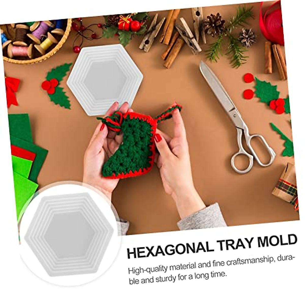 1pc Epoxy Mold Silcone Molds Ladder Tray Molds for Resin Silicone Coasters Resin Tray Soap Dish Handmade Craft Mould White Silica Gel Manual Resin Bowl Ornament Tray