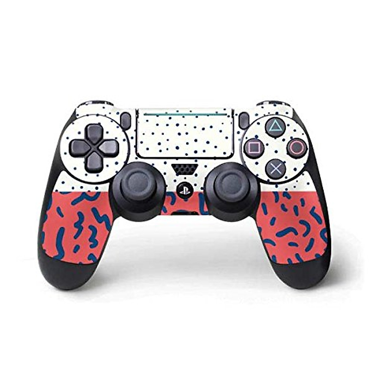 Skinit Decal Gaming Skin Compatible with PS4 Pro/Slim Controller - Polka Dot Split Design