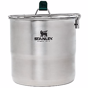 Stanley Adventure 4-Person Cookset, 11-Piece Camping Cooking Kit with 2.6 Quart Stainless Steel Pot and Utensils