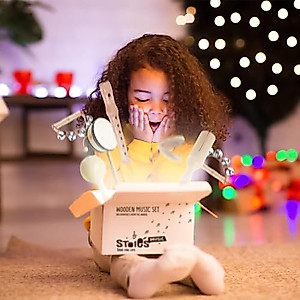 Stoie’s International Wooden Music Set - Toddler Musical Instruments for Kids Ages 5-9 Montessori Baby Musical Instruments for Toddlers 3-5 Kids Musical Instruments Toys Music