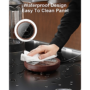 SWEETFULL Coffee Mug Warmer, 36W Electric Coffee Cup Warmer for Desk with 3-Temp Settings Advanced Temperature-Controlled Beverage Warmers Heating Plate for Coffee, Milk, Tea, Candle Wax - Wood