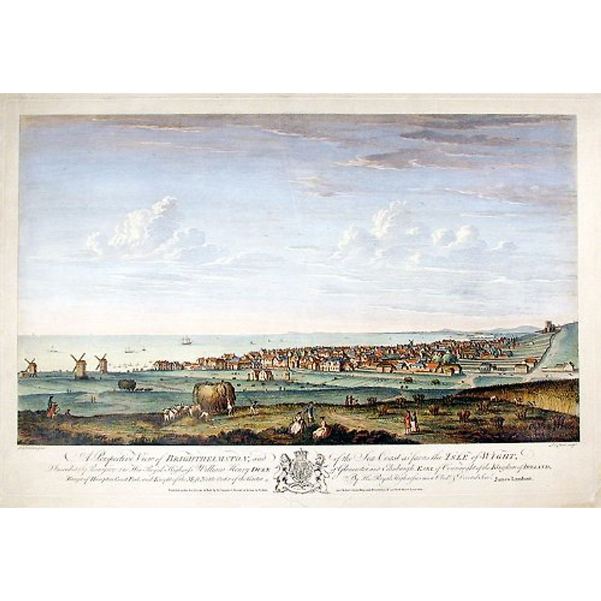 A Perspective View of Brighthelmston, and of the Sea Coast as far as the Isle of Wight, Inscribed (by Permission) to His Royal Highness William Henry Duke of Gloucester and Edinburgh, Earl of Connaught of the Kingdom of Ireland, Ranger of Hampton Court Pa