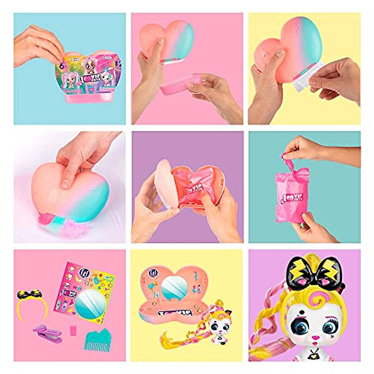 IMC Toys VIP Pets Mini Fans Color Boost S2 2-Pack - Includes 6+ Surprise Accessories| Kids Age 3+