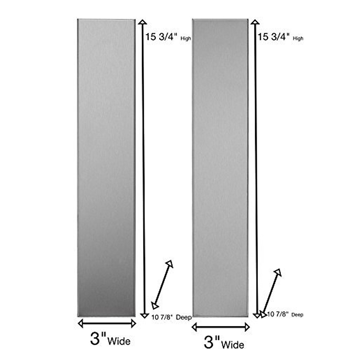 Universal Stainless Steel Over the Range L Shaped Microwave Fill Filler Kit - Fills a 36" Wide by 15-3/4" Tall Spot MF3-SS