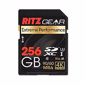 Extreme Performance High Speed UHS-I SDXC 256GB SD Card 90/60 MB/S U3 A1 Class-10 V30 Memory Card for SD Devices That can Capture Full HD, 3D, and 4K Video as Well as raw Photography.