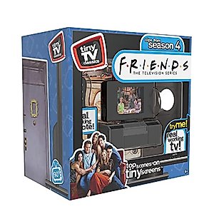 Basic Fun New Fall '21 - Tiny TV Classics - Friends Edition - Newest Collectible from Watch top Friends Scenes on a Real-Working Tiny TV (with Working Remote)!